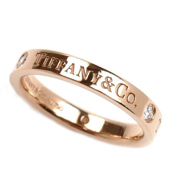 Tiffany & Co. | Jewelry | Tiffanyco Flat Band Au75 Diamond Ring | Poshmark